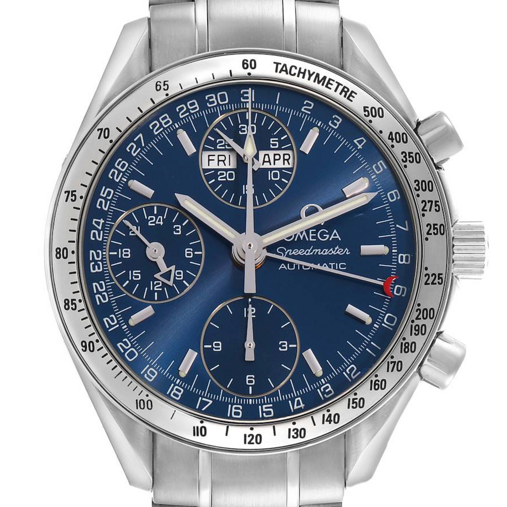 Pre-Owned Omega Speedmaster 3523.80 | Blue Dial Day-Date – JD Watches NY