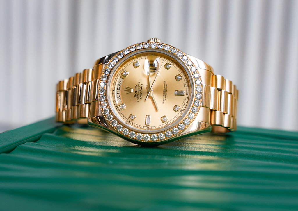 Pre-Owned Rolex Day-Date 36 | Yellow Gold Diamond Dial – JD Watches NY